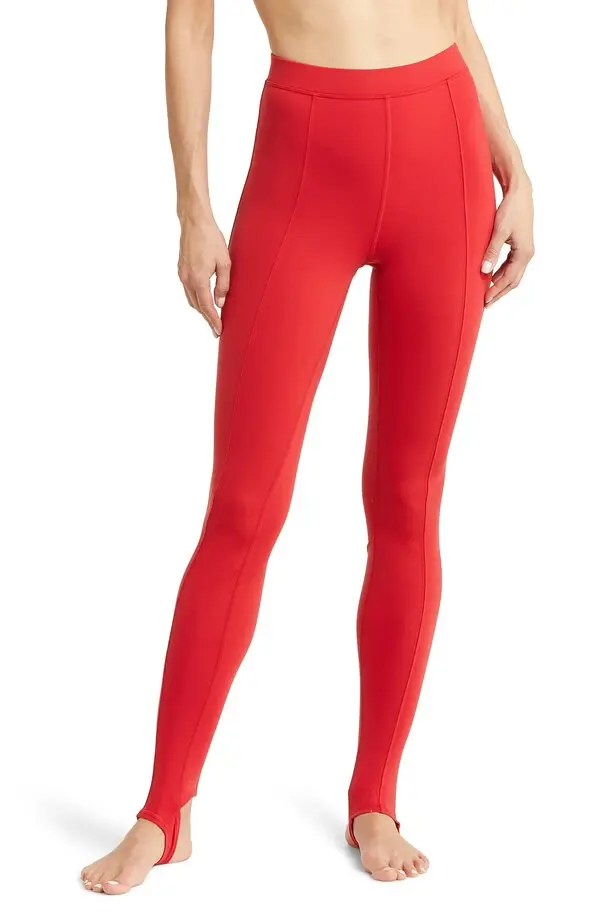 Alo Yoga Airbrush Enso High Waist Stirrup Leggings In Classic Red